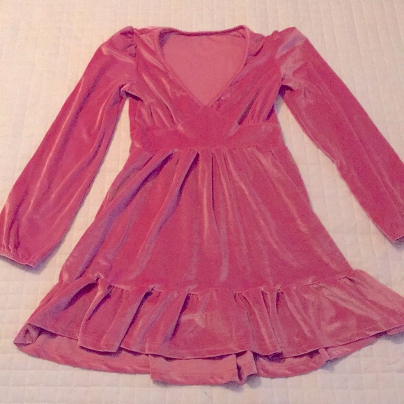 Dresses | Halara Dress Pink Velvet | Poshmark